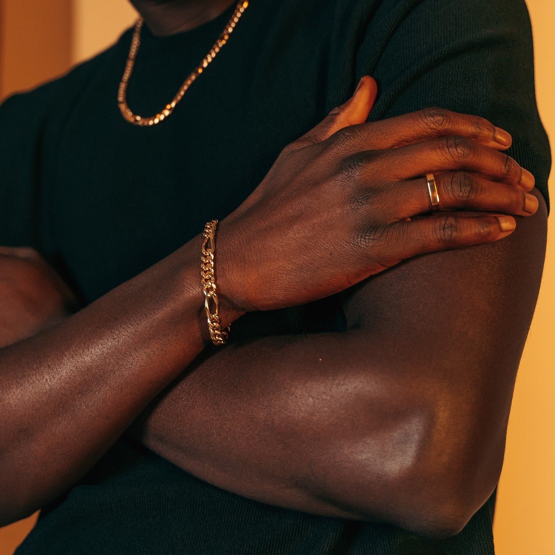 8mm figaro bracelet store