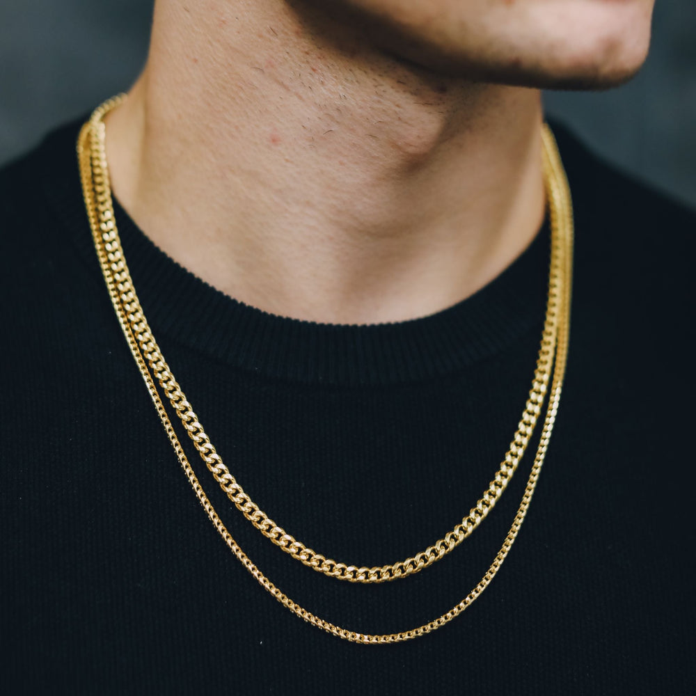 Cuban Link+ Franco Link Stack - 14K Gold RG131+RG120