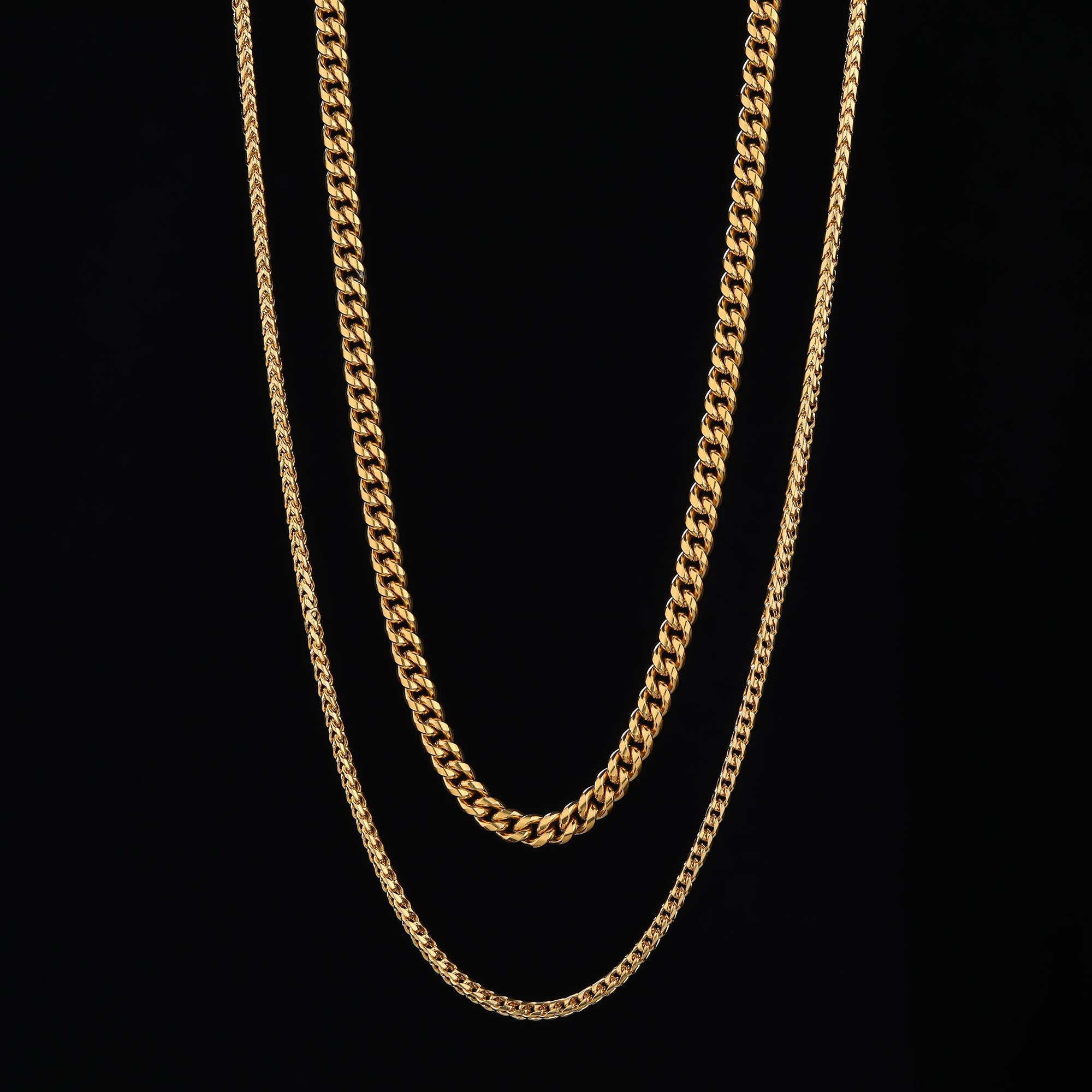 Cuban Link+ Franco Link Stack - Gold RG131+RG120 – rgmntco