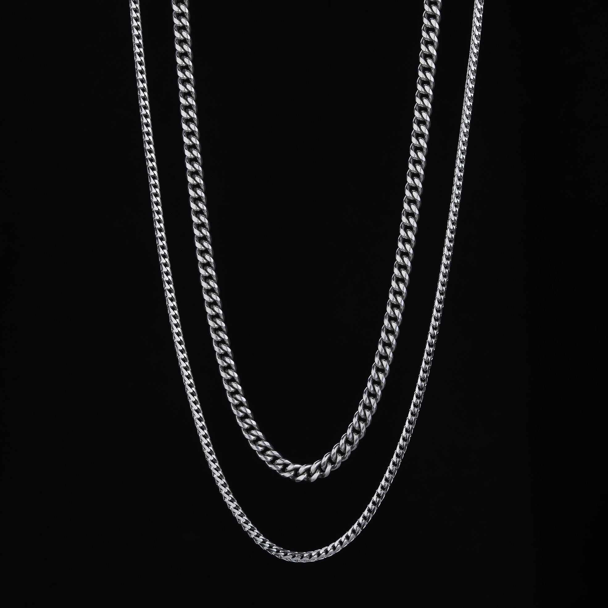 Cuban Link+ Franco Link Stack - Silver RG132+RG121